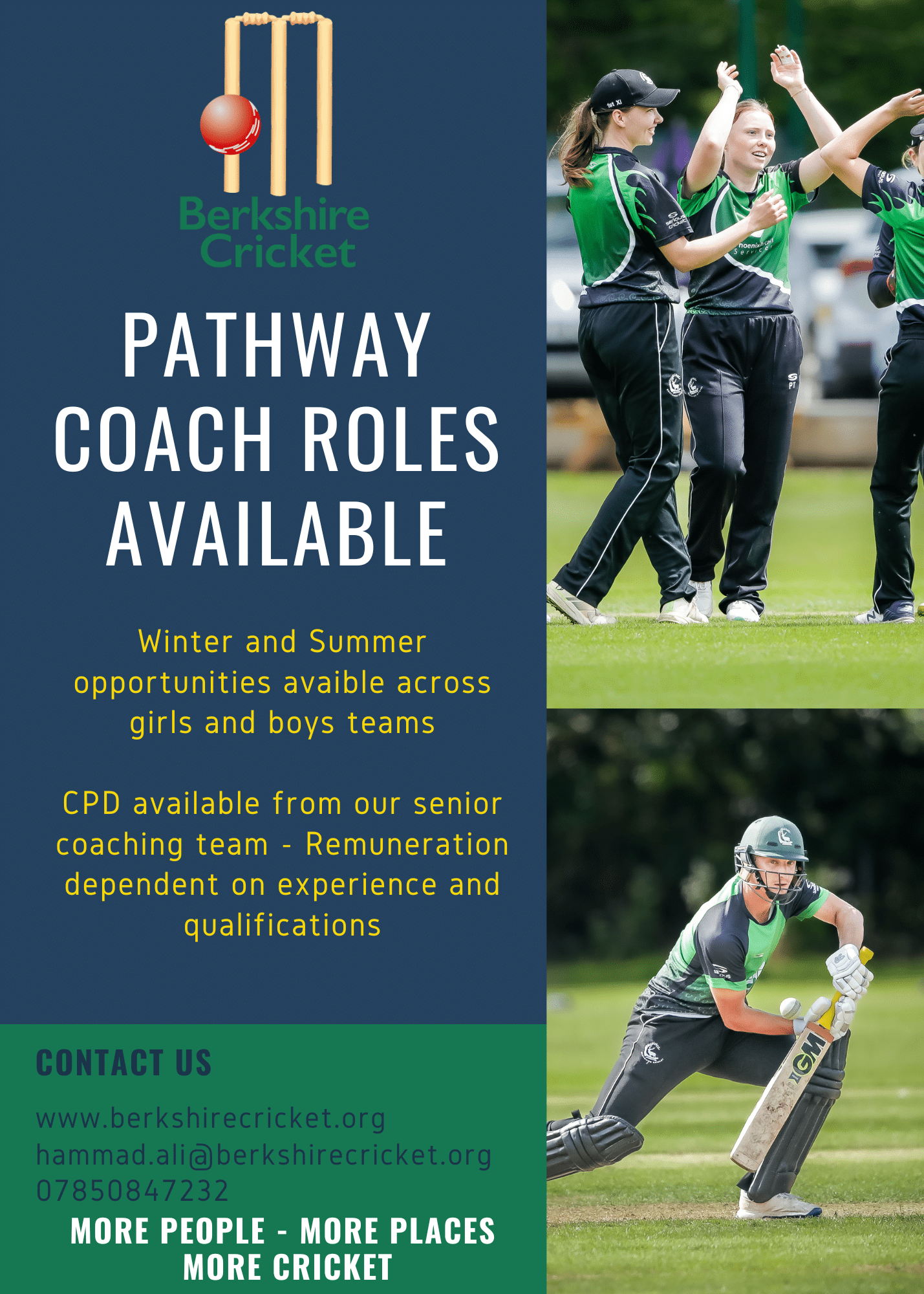 Join The Pathway Coaching Team - Berkshire Cricket